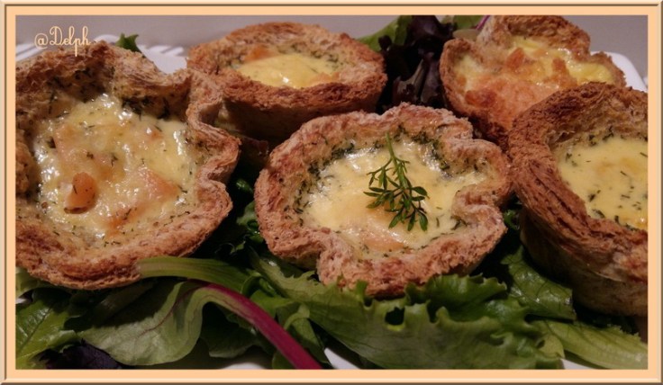 Quiche toast cups au saumon – Oh, la gourmande