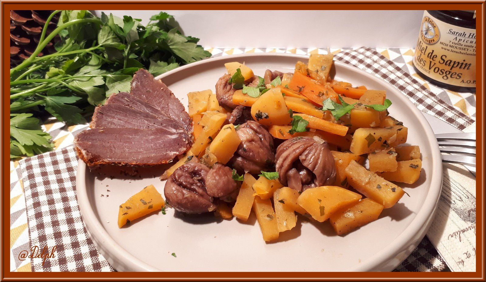 Poêlée de navets boule d’or, carotte et châtaignes – Oh, la gourmande